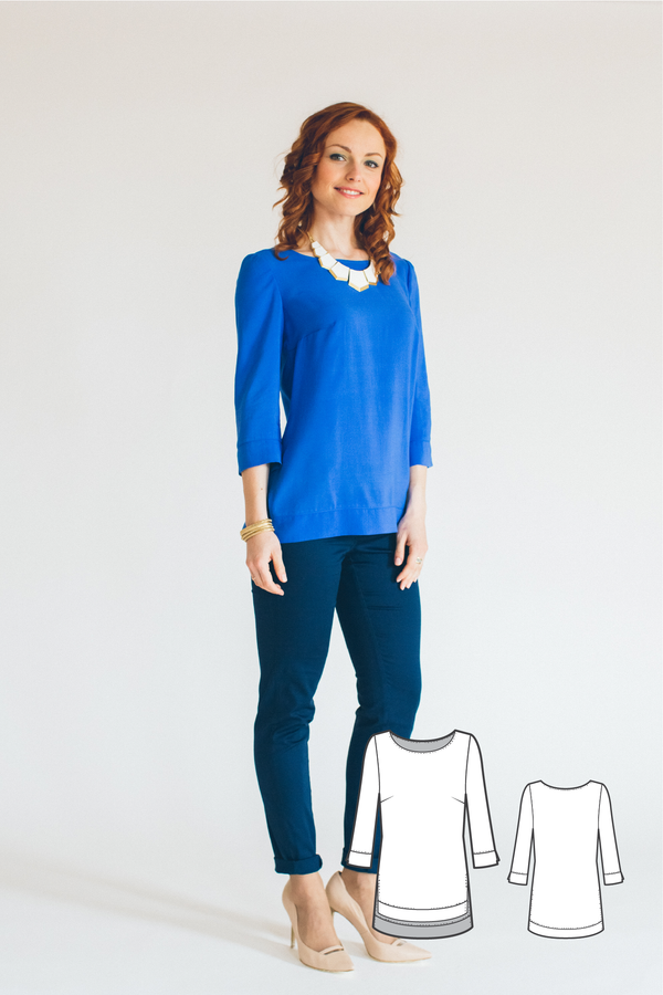 Sewing Pattern - Hight Low Top With Long Sleeves – Dressy Talk